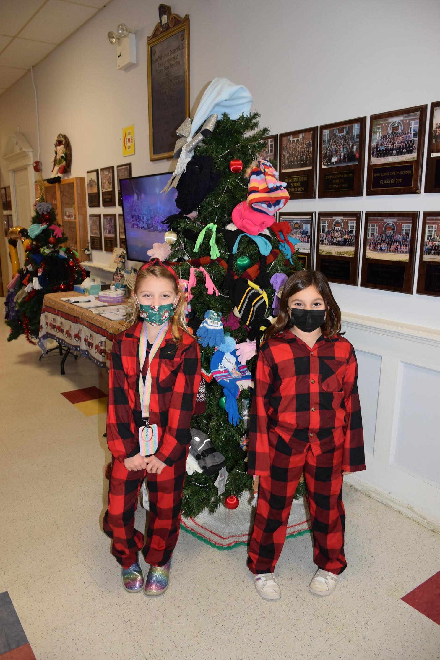 John Lewis Childs School displays Mitten Trees for those in need | Team ...