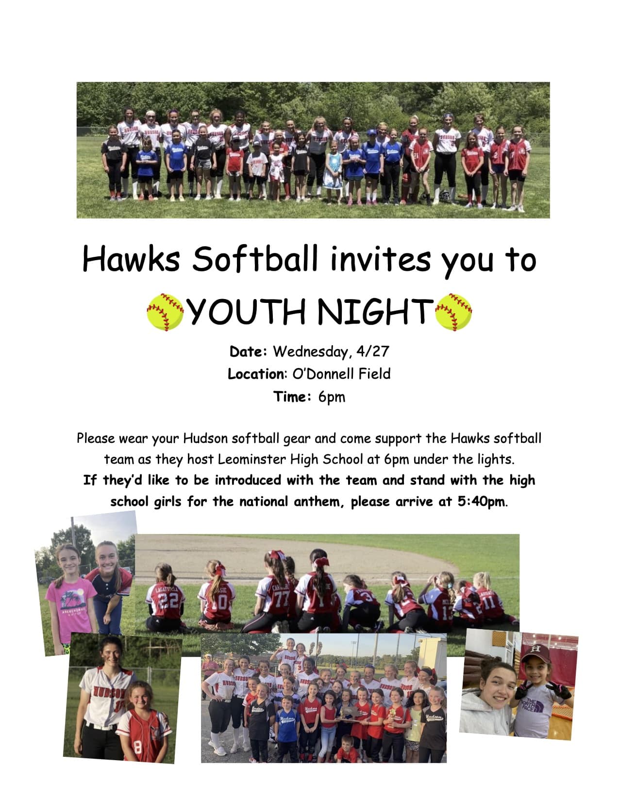 Hawks Softball YOUTH NIGHT | Team Up 4 Community