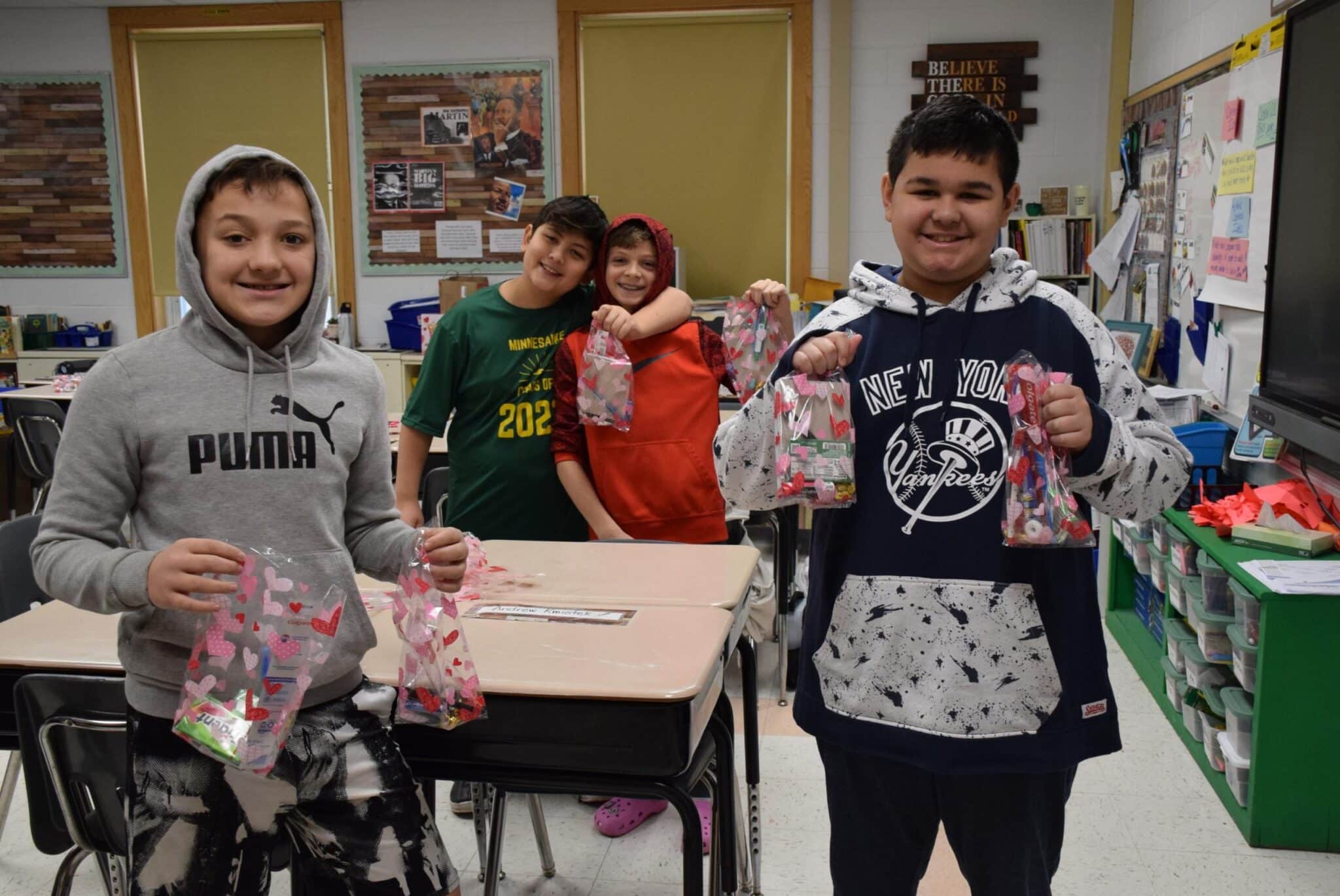 Sixth graders spread love with valentines care packages | Team Up 4 ...