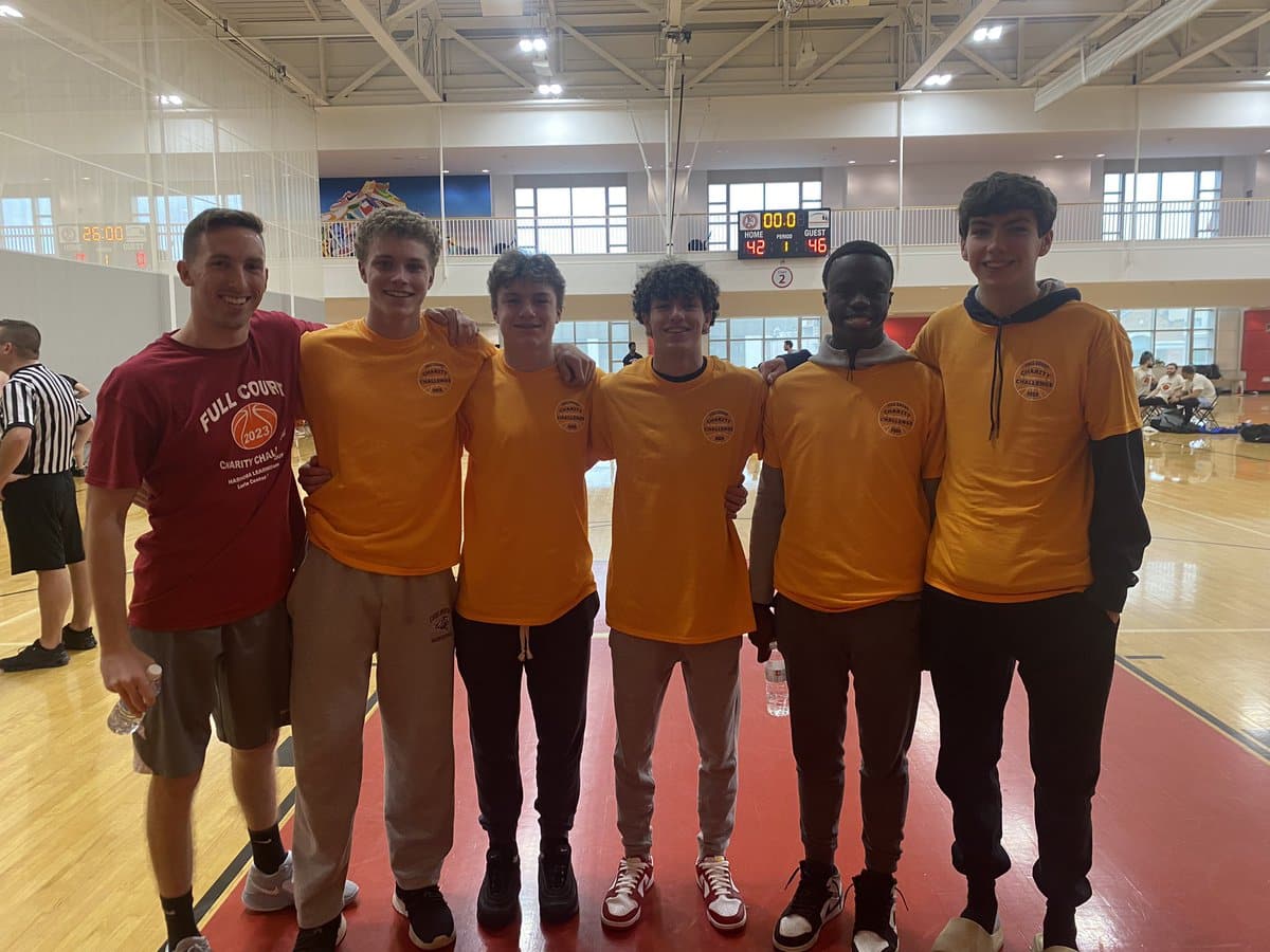 Chelmsford Boys varsity basketball team volunteering at the Full Court ...