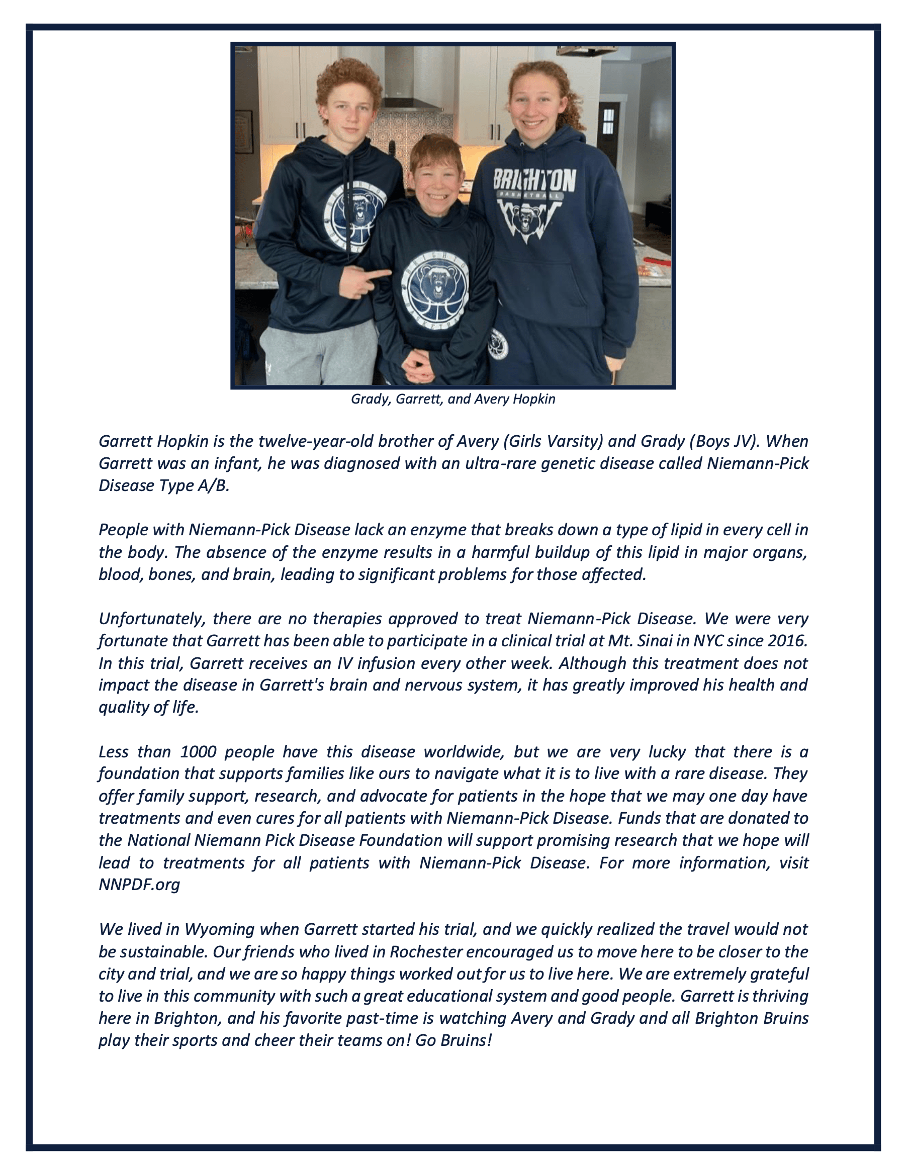 Brighton Basketball Raising funds for NNPDF | Team Up 4 Community