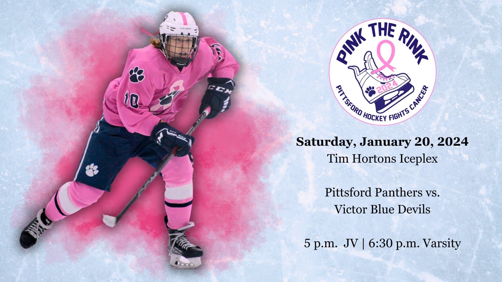 14th annual Pittsford Panthers Pink the Rink | Team Up 4 Community