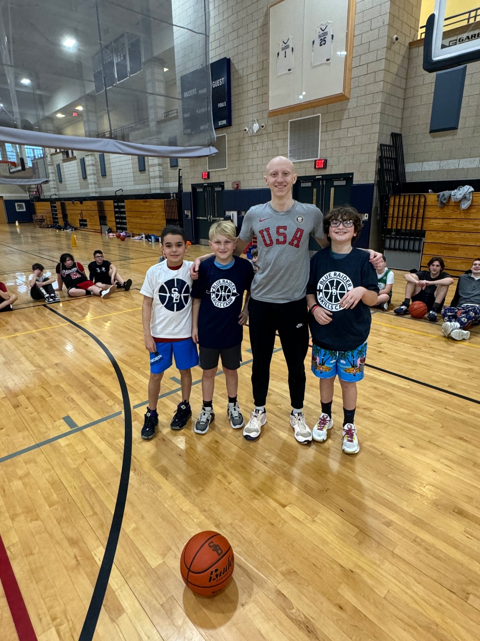 Sr. Capt. Mason Medeiros runs the first SB basketball skills clinic for ...