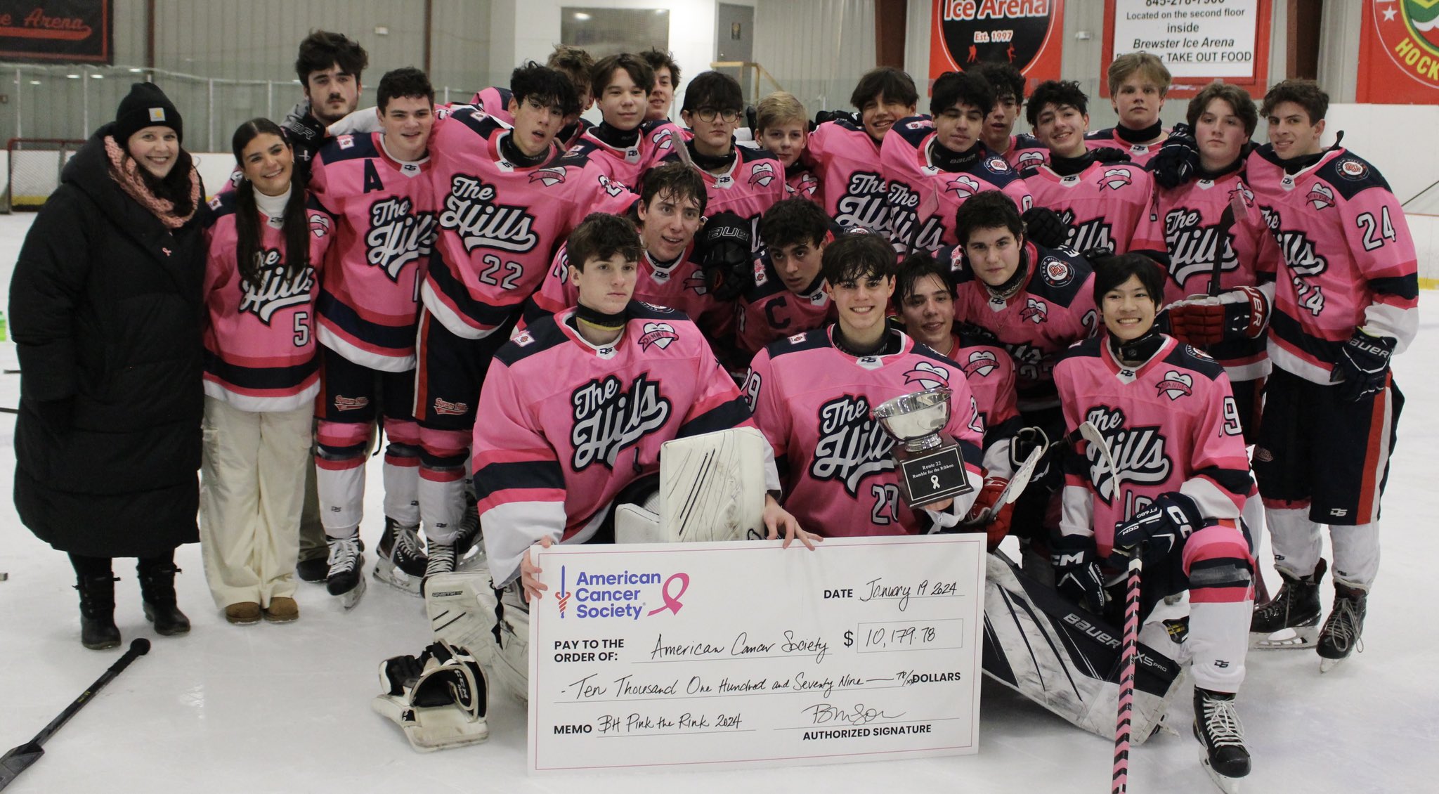 Byram Hills Hockey Pink the Rink for the ACS | Team Up 4 Community