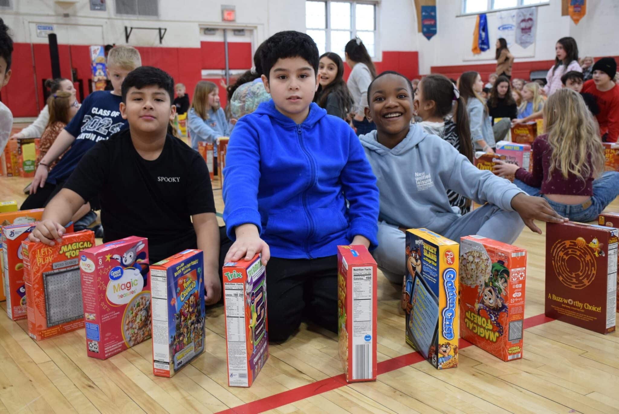 Cereal Box Domino Challenge knocks down hunger | Team Up 4 Community
