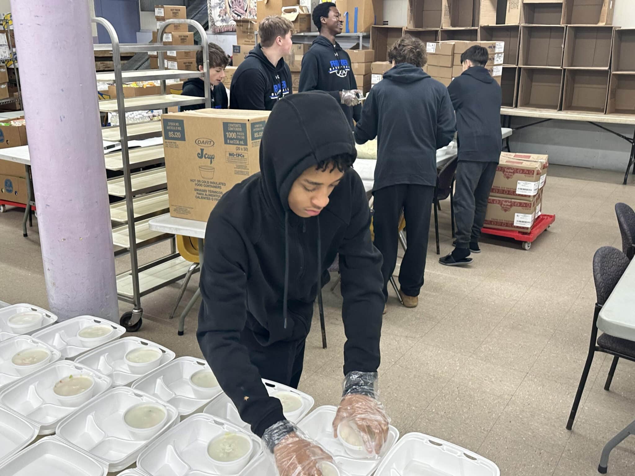 JV Frontier Falcons Boys Basketball team volunteered at St. Luke's ...