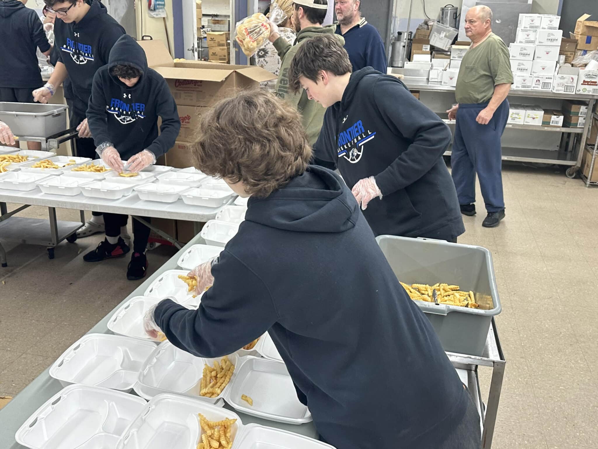 JV Frontier Falcons Boys Basketball team volunteered at St. Luke's ...