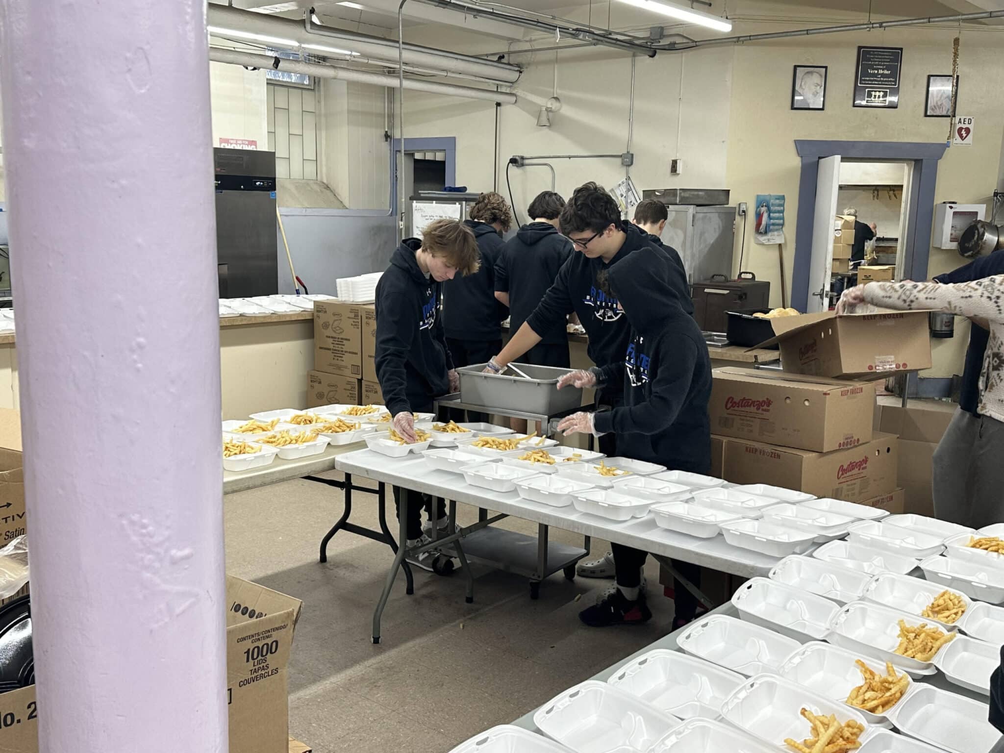 JV Frontier Falcons Boys Basketball team volunteered at St. Luke's ...