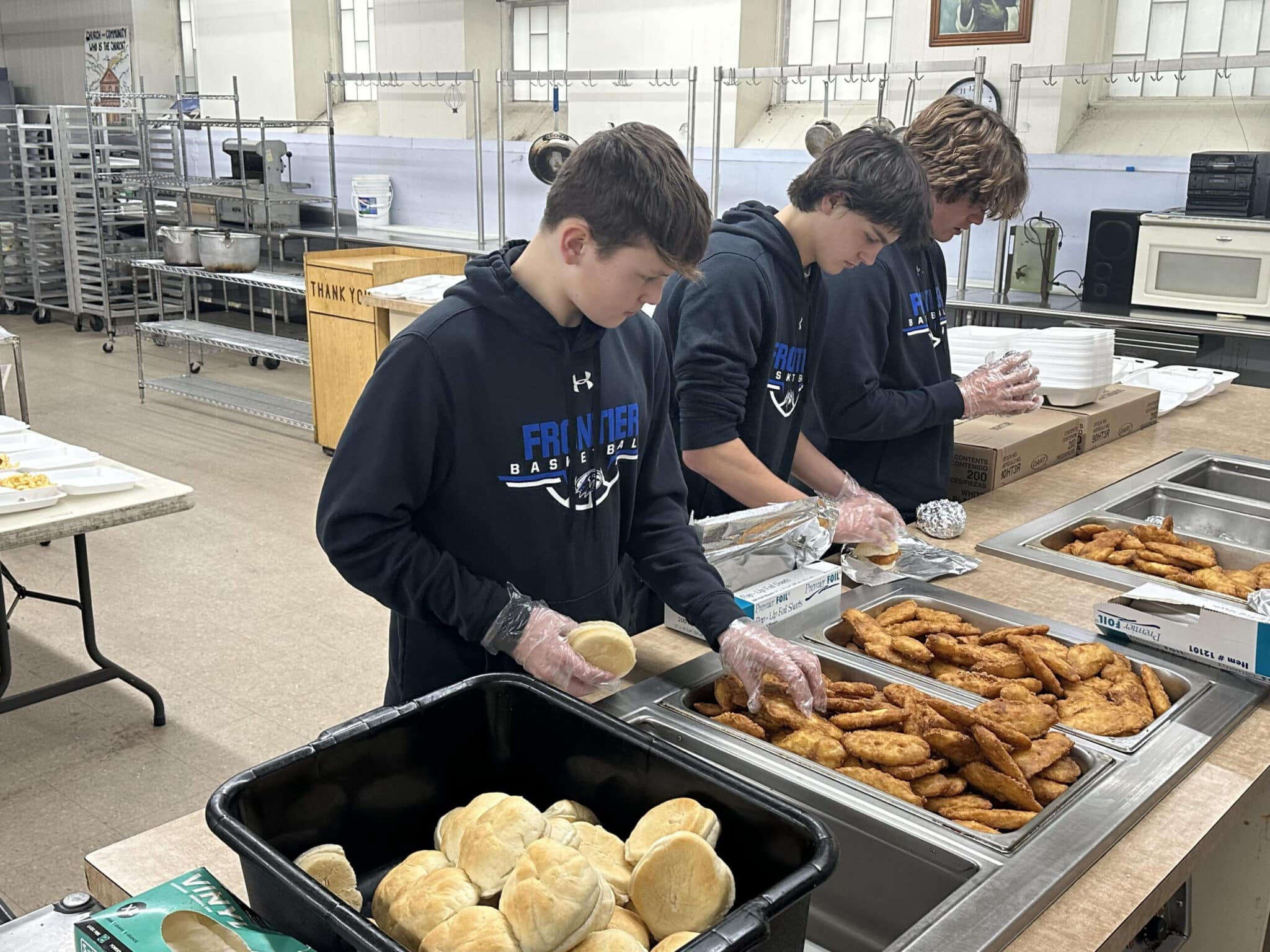 JV Frontier Falcons Boys Basketball team volunteered at St. Luke's ...