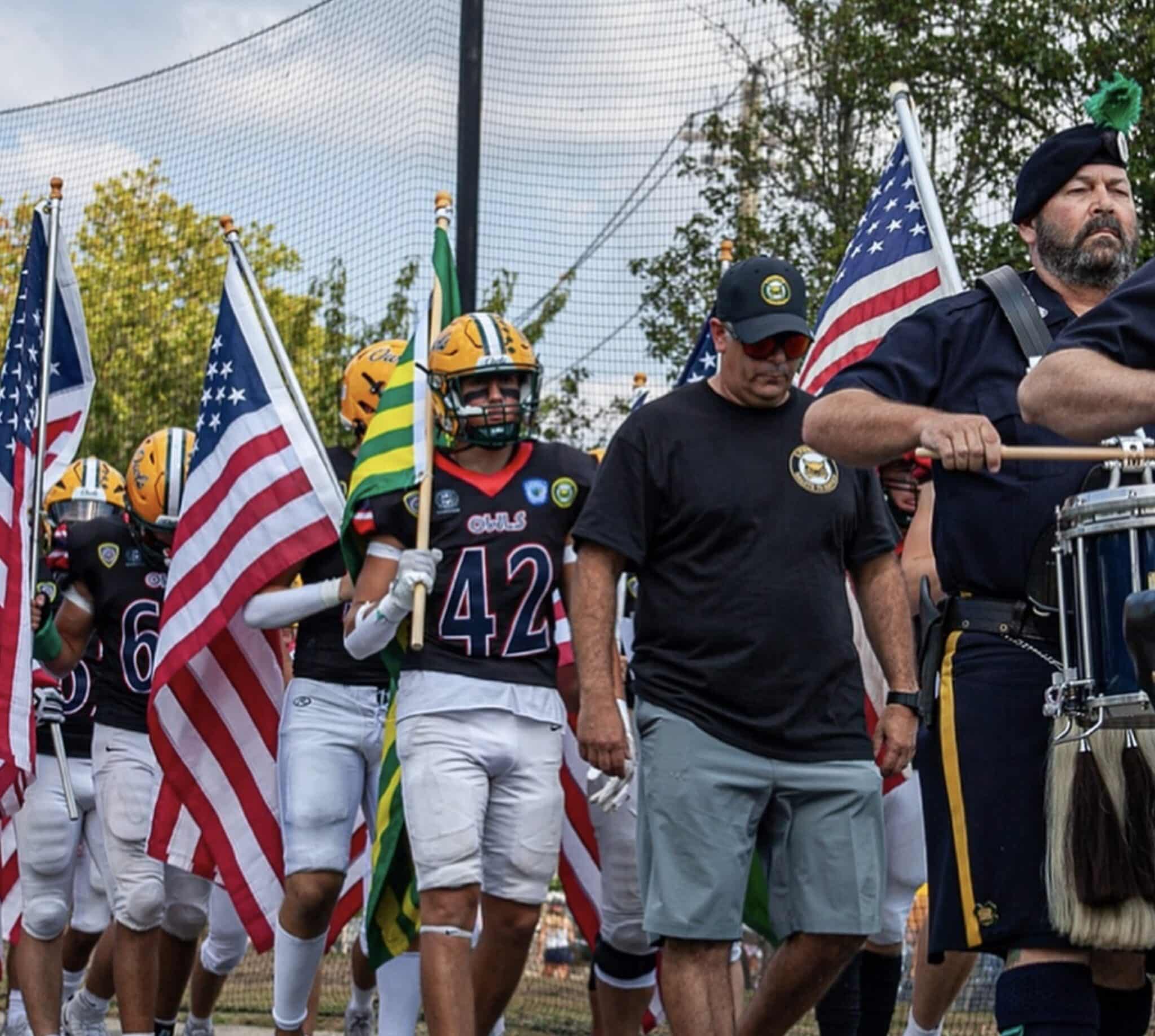 Lynbrook Football Honors 9/11 Heroes and Local First Responders | Team ...