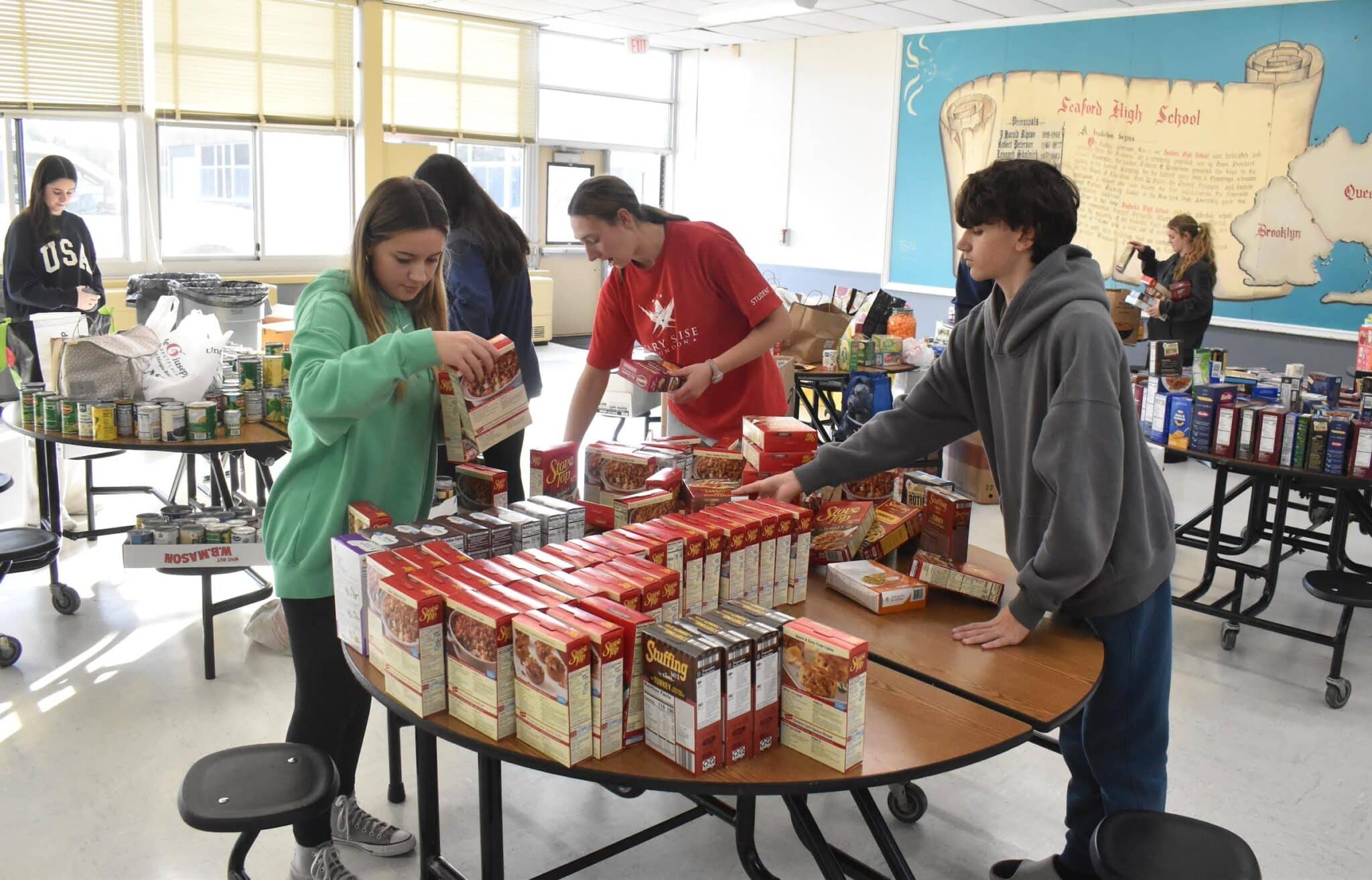 Seaford student leaders organize highly successful food drive | Team Up ...