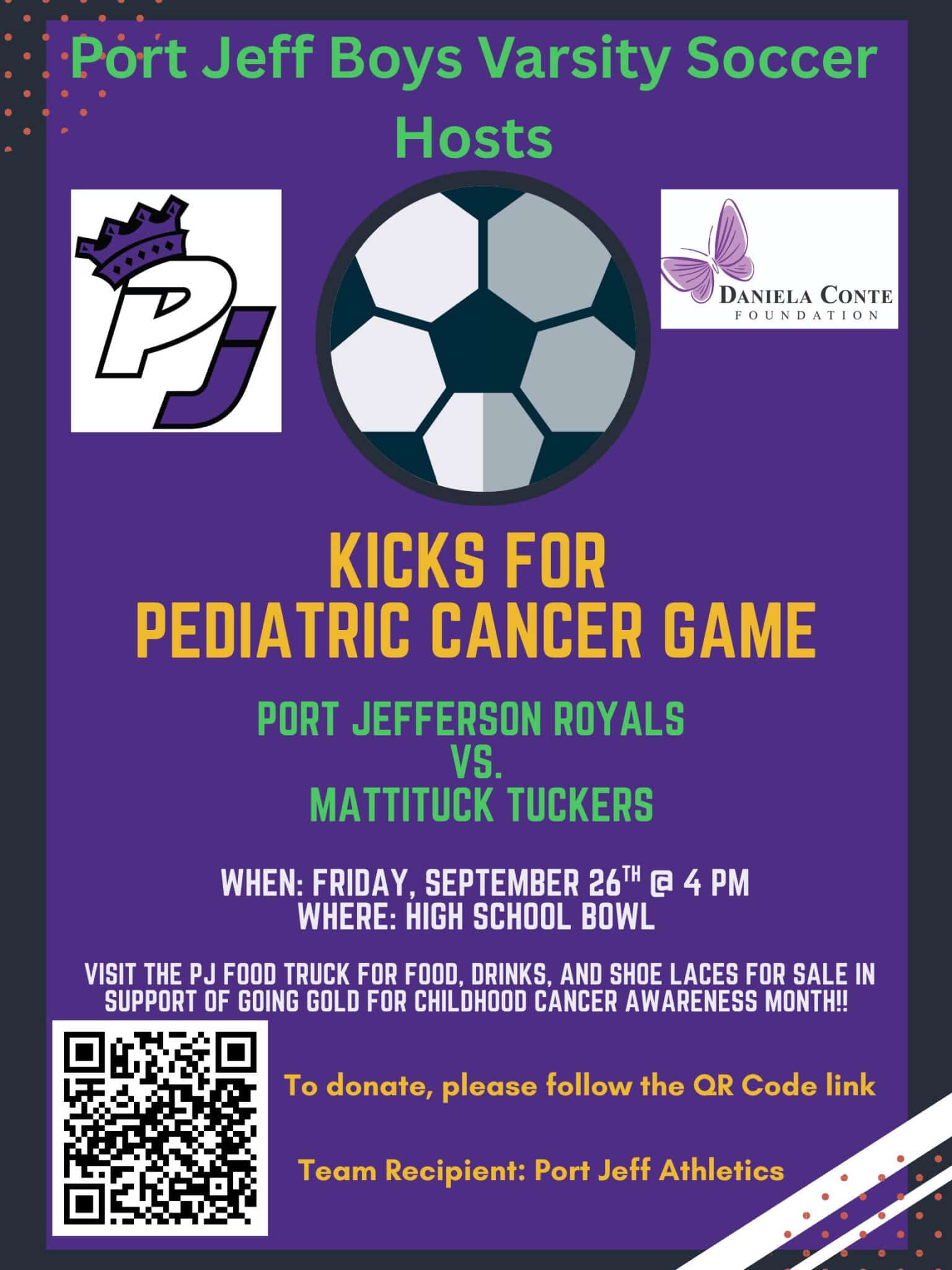 Port Jeff Boys Varsity Soccer to Host Pediatric Cancer Awareness Game ...