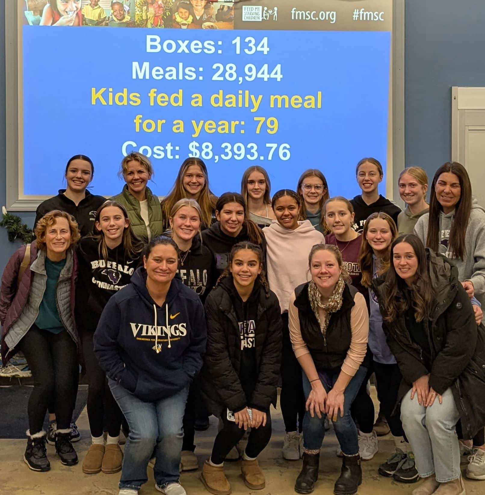 Buffalo Bison Gymnastics Gives Back at Feed My Starving Children | Team ...